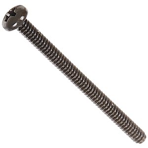 Small Parts Steel Pan Head Machine Screw, Black Oxide Finish, Meets ASME B18.6.3, #2 Phillips Drive, #6-32 Thread Size, 1-3/4" Length, Fully Threaded, Import (Pack of 100)