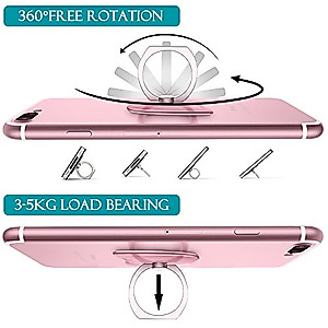 4 Pack Cell Phone Ring Stands, DanziX Universal Finger Grip Holders Compatible with iPhoneX 8 7 Plus 6 6S 5 5C 5S Ipad, Samsung Galaxy S8 S7 Edge, Smartphone,Tablet- Rose Gold, Gold,Silver,Black