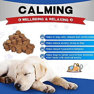 Calming Chews for Dogs - Dog Anxiety Relief,Dog Calming Treats - Supplements Calming Chews for Dogs 7 oz 90 Count