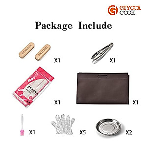 giyoca cook New Generation Die-casting 8 in 1 Korean BBQ grill pan, Non-stick Granite Coating, stovetops and Induction Compatible,Round Griddle pan, PFOA free Toxin free (Granite Black, 11.8 inches)