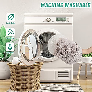 NOYAL Dog Bed Round Hooded Plush Cat Cave Donut Anti Anxiety Fluffy Dog Bed for Small Medium Dog and Cat