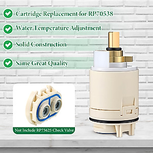 Enhon Single Function Pressure Balance Cartridge Replacement for RP70538, Shower Cartridge Compatible with Peerless and Delta Single Handle Tub and Shower Faucet (Check Valve Not Included)