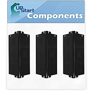 3-Pack BBQ Grill Heat Shield Plate Tent Replacement Parts for Charbroil 463453306 - Compatible Barbeque Porcelain Steel Flame Tamer, Flavorizer Bar, Vaporizer Bar, Burner Cover 11 3/4""