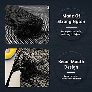 8PCS Mesh Bags Drawstring Bag Set - Nylon Mesh Drawstring Bags with Cord Lock Closure - Delicates Laundry Bag For Washing Machine - Small Gym Bag for Basketball, Volleyball, Football, Golf Stuff Balls