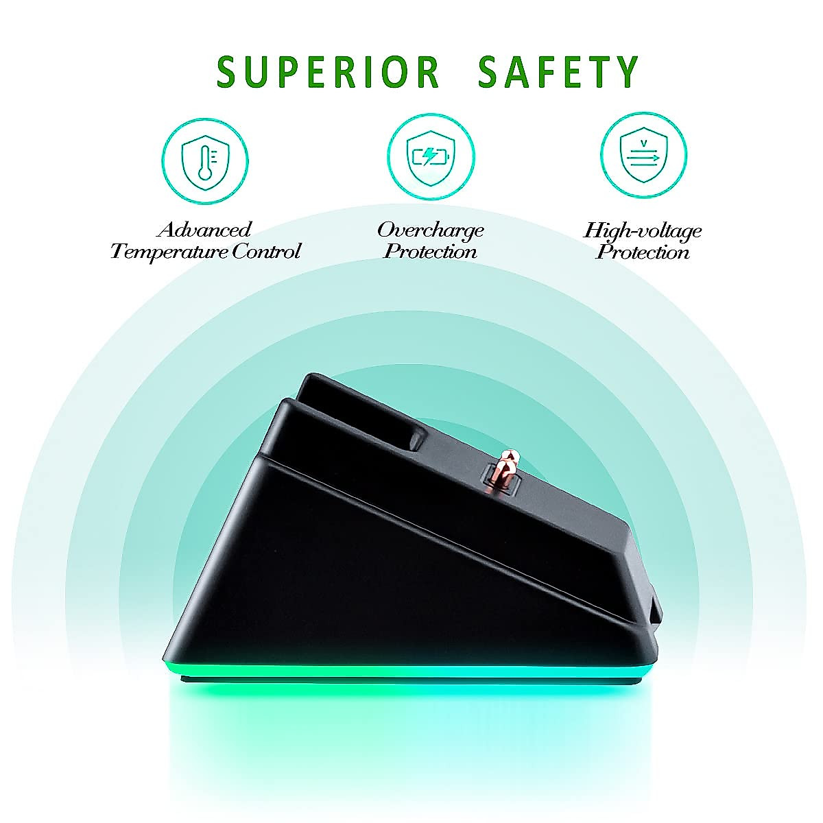 RGB Charger Dock with USB Charging Cable Compatible for Razer Basilisk/Viper Ultimate/Naga Pro/deathadder v2 Pro Mouse