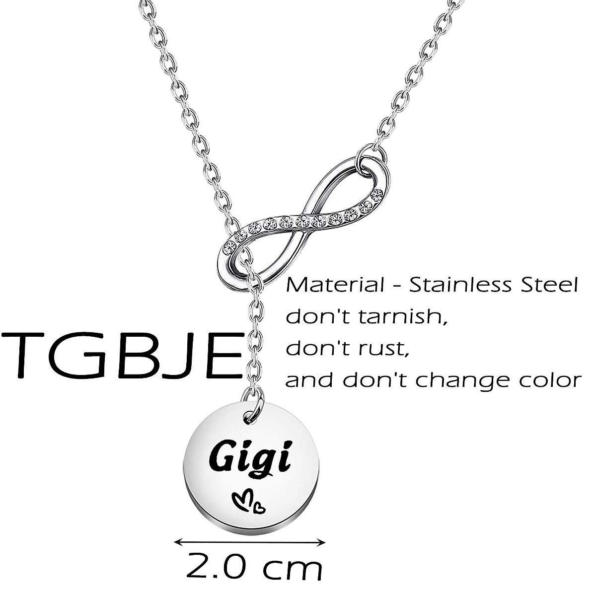 TGBJE Gigi Necklace Great Grandma Gift Birthday Gifts for Grandma Mother's Day Gifts (Gigi necklace)