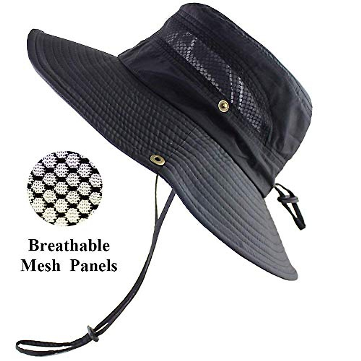 Men Women Sunscreen Cooling Hat Ice Cap Heatstroke Protection Cooling Cap Wide Brim Sun Hat with UV Protection Coffee