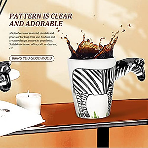 Ceramic Drinking Mugs Ceramic Coffee Mugs Porcelain Coffee Water Cup 3D Zebra Animal Tea Mug Milk Cup Juice Drinking Cup Espresso Cups for Home Office Hotel Ceramic Coffee Cup
