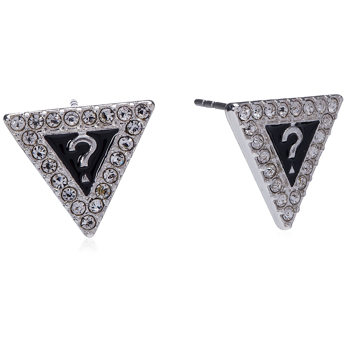 GUESS "Basic" Silver Heart, 4G and Triangle Stud Earrings