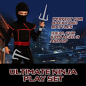Liberty Imports 2 PCS Plastic Toy Ninja Sai Weapons for Kids Pretend Play Costume Accessories - Children Imaginative Play and Cosplay