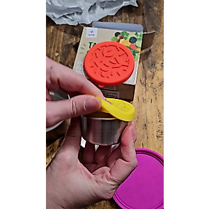 TAVVA 4X3oz Stainless Steel Mini Containers with Lids - Stainless Steel Food Storage, Small Containers for Lunch Boxes