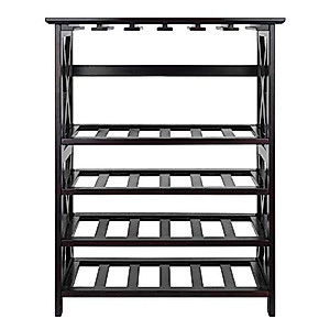 Winsome Rio Wine Storage, 28.74" W x 35.71" H x 13.39" D, Espresso