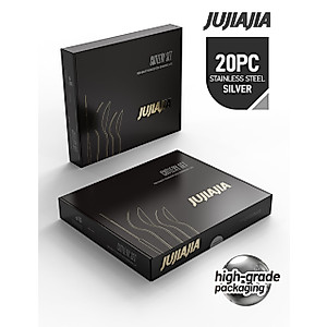 Regent Bead Flatware Set, 20-Piece Stainless-Steel Luxury Silverware Set Service for 4, Pearled Edge Tableware Cutlery Include Knife Fork Spoon, Dishwasher Safe