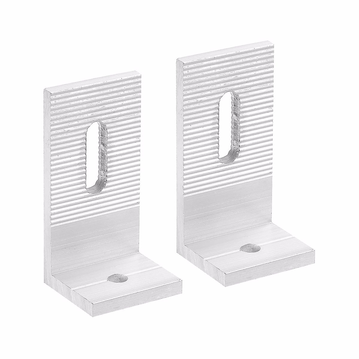 PATIKIL Solar Panel Mounting L Brackets Aluminum Alloy 6.7mm Diameter for Solar Panel System Install Pack of 2