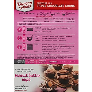 Duncan Hines Signature Triple Chocolate Chunk Brownie Mix, 18 OZ