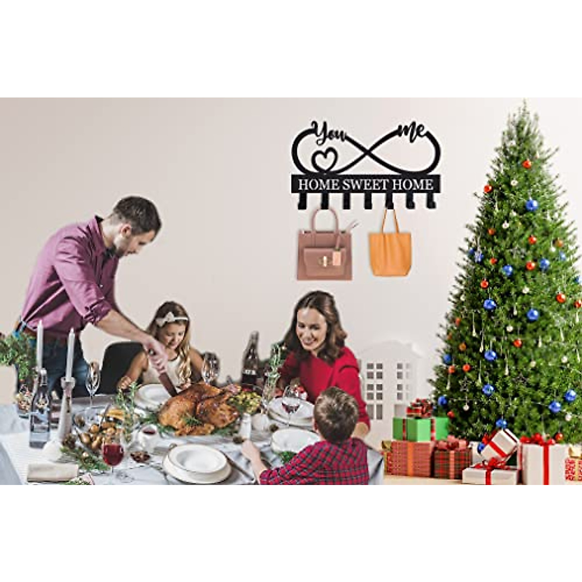 EFCUSTOMFC Personalized Metal Infinity Key Hooks, Key Holder for Wall, Wall Mounted Hooks,Personalized Key Rack for Wall, Metal Key Holder for Wall, Key Wall Holder Personalized