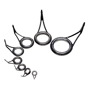 8 Pcs 8 Size Stainless Steel O Ring Fishing Tackle Replacement, Ceramic Rod Guide Ring, Guide Eyelet Repair Kit Fishing Rod Repair Kit Fishing