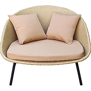 QUUL Outdoor Rattan Chair Three Piece Combination Home Balcony Leisure Sofa Rattan Chair