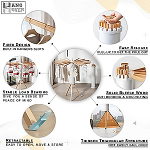 Collapsible Tripod Drying Rack – Foldable Laundry Stand, Indoor & Outdoor Holder for Clothing - Space Saving Hanger with 16 Poles and 315 inches Capacity, Octopus Style Clothes Garment Rack