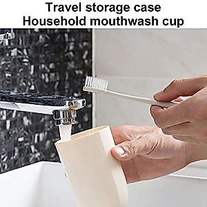 Toothbrush Travel Case Holder Portable Toothcup Travel Toothbrush Cup Containers for Travel and Daily Uses (Yellow)