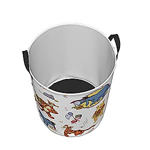 HAGPOVA Laundry Hamper Laundry Baskets Laundry Bags Waterproof Foldable with Handles Large Round Storage Bags 38/62L Family/Kids/Bathroom/Bedroom/Dorm