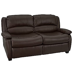 RecPro Charles Collection | 65" RV Hide A Bed Loveseat | Memory Foam Mattress | RV Sleeper Sofa | Pull Out Couch | RV Furniture | RV Loveseat | RV Living Room (Slideout) Furniture | Chestnut