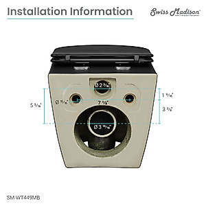 Swiss Madison Well Made Forever SM-WT449 St. Tropez Wall Hung Toilet, Glossy White