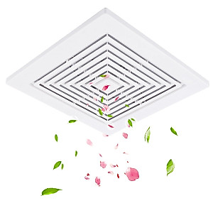 EAGLEGGO S97011723 Bathroom Ceiling Fan Grille with Springs for Square Ceiling or Wall-Mount Exhaust Fan Replacement Vent Cover Fits Models 663 670 671 675 688 689 Ventilation Fan (9-1/4" x 9")