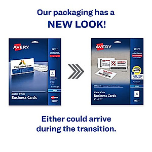 Avery Ink-Jet Printer White Business Cards (28371)