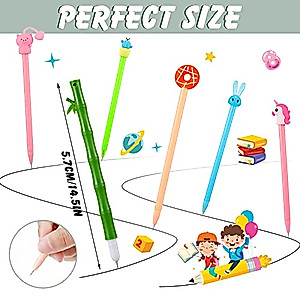 Chuangdi 15 Pieces Cute Cartoon Black Gel Ink Pens Assorted Style Unicorn Cactus Novelty Ink Writing Pens Kawaii Fun Pens for Student Kids Home Office Stationery Present School Award, 0.5 mm,15 Styles