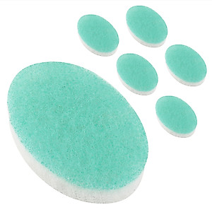 IMPRESA 6 Pack Double Sided Body Sponge for Daily Deep Cleansing and Regular Exfoliating - Double Sided Buff Puff Style Exfoliating Pads Puf for Removing Dead Skin & Dirt - All Skin Types