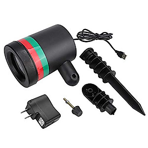 Christmas Projector Lights, Waterproof Christmas Lights Projector, Red And Green Outdoor Projection Light, Long Durability Decorative Spot Lamp for Christmas Landscape, Ourtyards, Homes,Stage(US Plug)