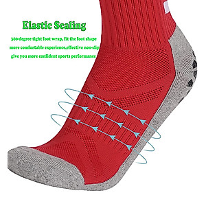 Anti-Skid Socks With Grips Non Slip Socks Ideal For Strenuous Exercise, Yoga, Pilates, Fall Prevention (2 Pairs Black)