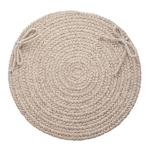 Solid Wool Chair Pad, Light Gray