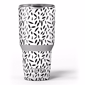 Design Skinz Slate Black Pedals with Translucent Backing - Skin Decal Vinyl Wrap Kit Compatible with The Yeti Rambler Cooler Tumbler Cups