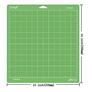 Ecraft 12"X12" Cutting Mat For Cricut - Include (Strong/Standard/Light) Adhesive Sticky (3 pack) Flexible Square Gridded Quilting Cut Mats Replacement for Crafts、Sewing and All Arts.（Variety)