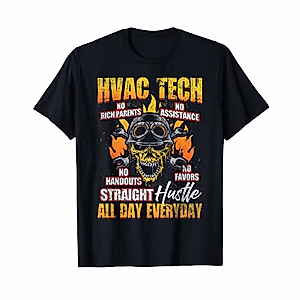 Mens HVAC Tech AC technician Installer Distressed Apparel Gift T-Shirt