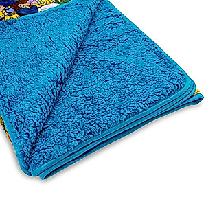 The Simpsons Oversized Fleece Throw Blanket With Blue Sherpa Backing | Plush Soft Polyester Cover For Sofa and Bed, Cozy Home Decor, Luxury Room Essentials | Cartoon Comedy Gifts | 49 x 72 Inches