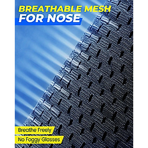 Balaclava Face Mask with Glasses Holes for Men Women Summer Cooling Shiesty Mask Sun UV Protection for Motorcycle Ski Work Black