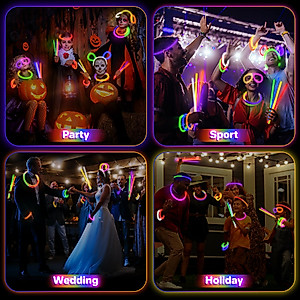 SpringFlower 480 PCS Glow Sticks Bulk Glow Sticks Bracelets For Party Favors Supplies,Neon Party Favors for Glow Party, Wedding, Concert, Raves and Birthday