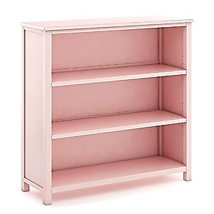 Guidecraft Deluxe Taiga 3-Shelf Bookcase 42" - Pink: Storage Shelving Unit for Books, Paper, TV, and Bins - Bookshelf for Bedroom, Living Room and Home Office