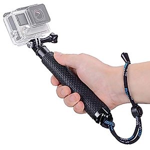 Vicdozia Camera Handle Grip Support Monopod Adjustable Pole Compatible with Go Pro Hero 8 7 6 5 4 3+ 3 Session AKASO SJCAM Xiaomi Yi DJI OSMO Action and More Sports Cameras