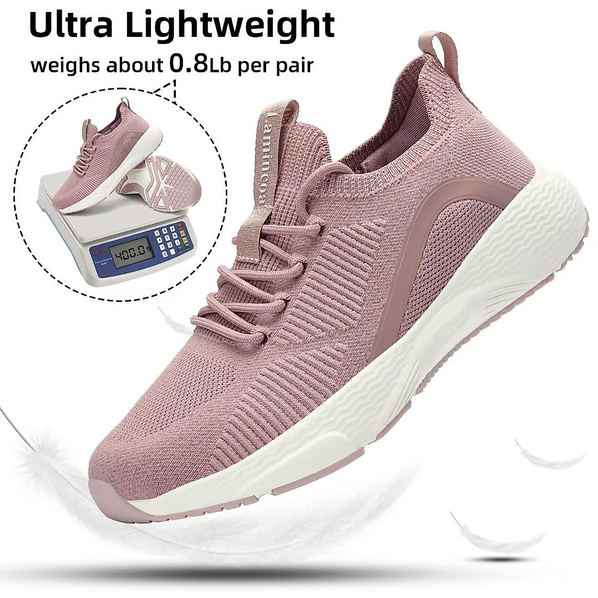 ZOOMCO Women's Walking Sneakers Running Shoes Slip On Workout Lightweight Tennis Memory Foam Shoes for Gym Sport Travel