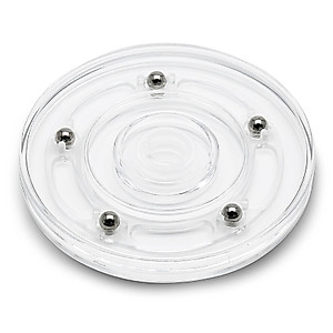 Zorveiio 6” Black Acrylic Turntable Organizer, Rotating Organizer Swivel Plate for Bathroom Kitchen Cabinet Table Spice Rack Cake Pantry