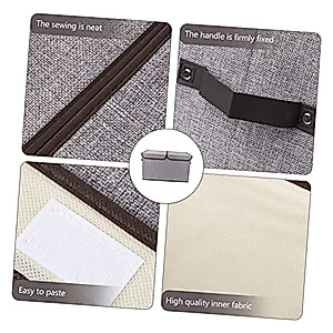 Zerodeko Handles Toys Bins with Organizer Grey Cube Cubes Shelves Larger Basket Large Folding Collapsible Lids Foldable Clo Booksgrey for Double Lid Container Clothing Wardrobe Papers Home