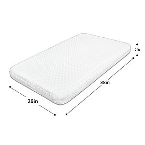 YENING Pack N Play Mattresses for Crib Tollder Playpen Mattress Baby Playard Breathable Memory Foam Infant Matress 38" x 26" x 2"