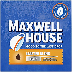Maxwell House Master Blend Coffee, Light Roast K-Cup Packs, 12 count Box (Pack of 6)