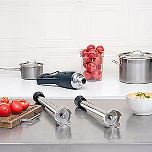 Restaurantware Hi Tek Stainless Steel Blending Shaft - Fits Variable Speed Immersion Blender - 16" - 1 count box