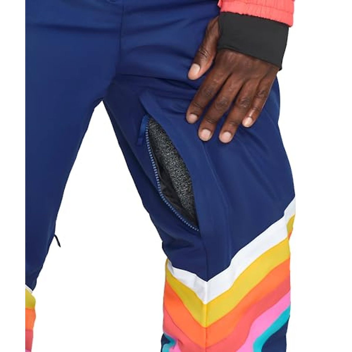 Tipsy Elves Men's Blue and White Santa Fe Shredder Ski Suit from Size X-Large