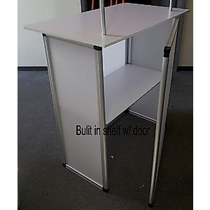 Premium Promotion Counter Table Kiosk Aluminum Frame Display Supermarket Demo Trade Show Exhibition Displayo Pop up Booth